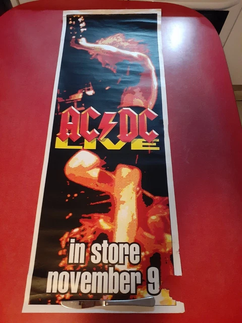 AC/DC LIVE IN Store Poster Australia Early 90's 380mm x 1020mm $250.00 ...