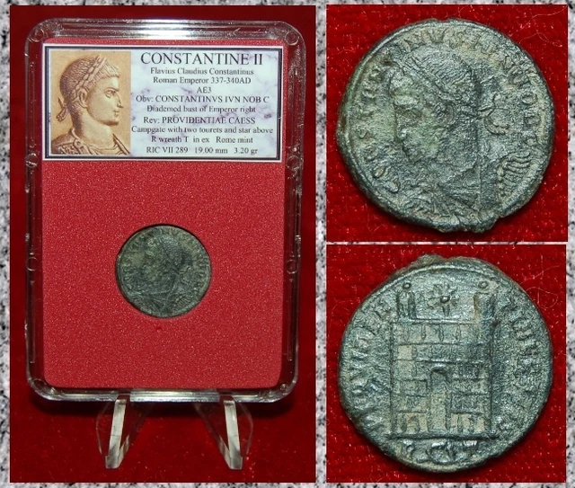 ANCIENT ROMAN EMPIRE Coin Of CONSTANTINE II Campgate On Reverse £38.37 ...