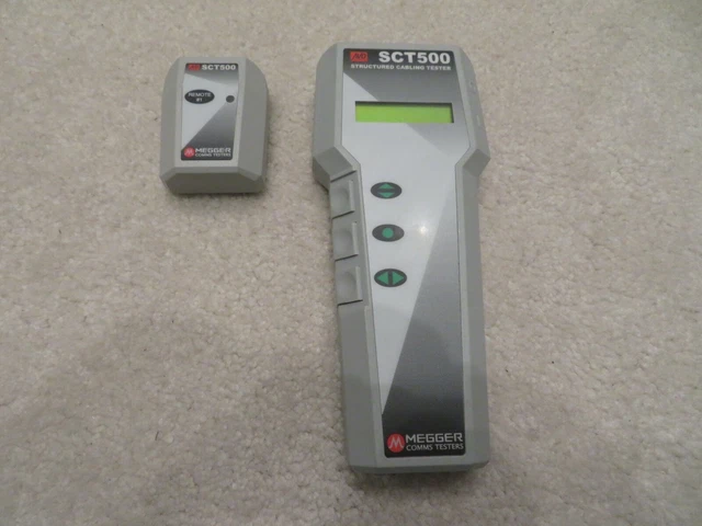 MEGGER COMMS WIRE Cable Tester SCT500 Structured Cabling Wiring Fault ...