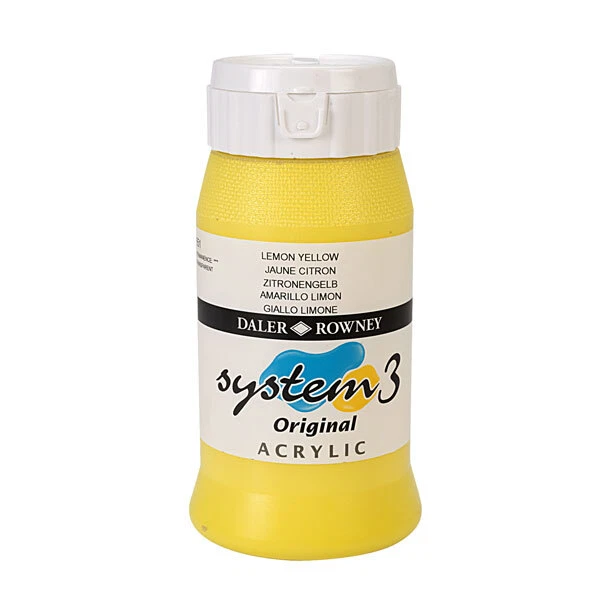 DALER ROWNEY SYSTÈME 3 Peinture Acrylique Brut Jaune Citron (500ml) EUR ...