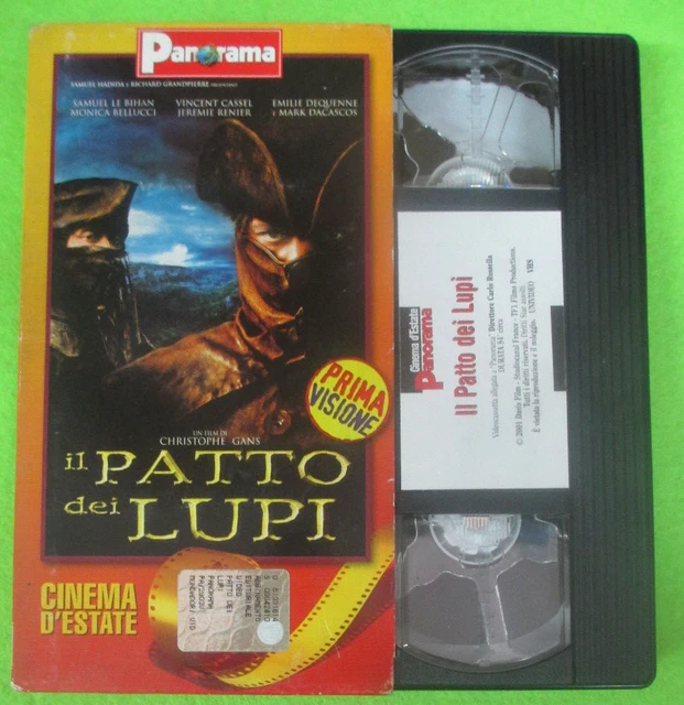 VHS FILM IL PATTO DEI LUPI Monica Bellucci Vincent Cassel PANORAMA (F90 ...