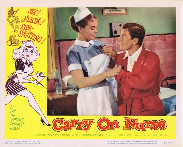 CARRY ON NURSE Original Lobby Card 3 Kenneth Connor Shirley Eaton ...