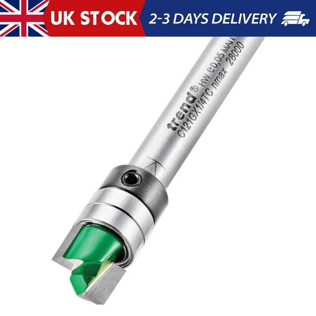 TREND CRAFTPRO GUIDED Profiler Router Cutter Bit, 1/4 Inch Shank, 9.5mm ...