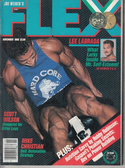 RARE-JOE WEIDER'S FLEX Magazine-Nov 1988-Lee Labrada-Scott Wilson-545 ...