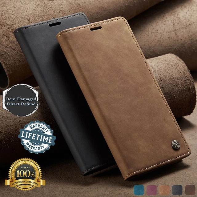 HOUSSE POUR SAMSUNG S23 S22 Ultra S21 S20 FE S10+ S9+ étui portefeuille en cuir EUR 8,39 ...