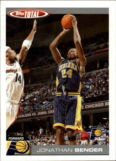 2004-05 TOPPS TOTAL Indiana Pacers Basketball Card #38 Jonathan Bender ...