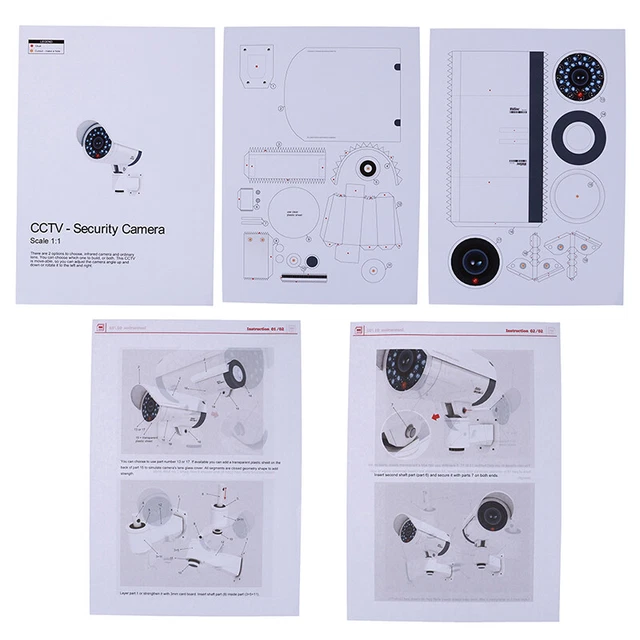 1:1 PAPER MODEL Fake Security Dummy Surveillance Camera Security Model ...