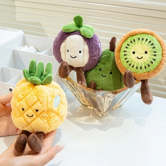 CUTE PINE ORANGE Watermelon Durian Stberry Cartoon Plush Doll Pendant ...