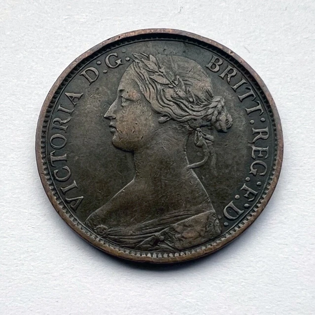 BRITISH QUEEN VICTORIA farthing coin, 1860, first portrait £5.00 ...