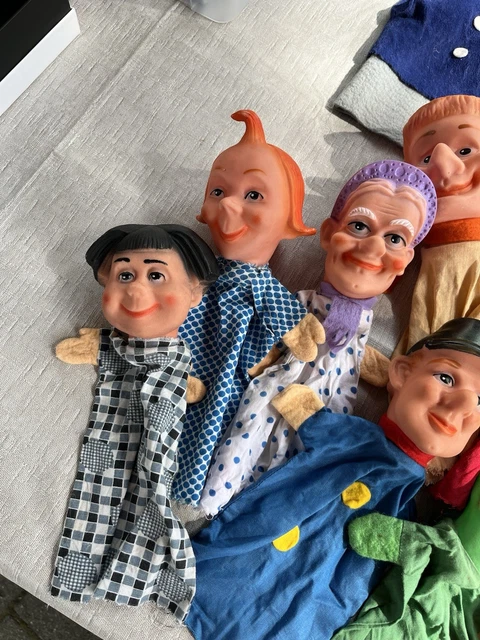 13 HANDPUPPEN SANDMANN Pittiplatsch Schatterinchen, Kasperle, Max ...