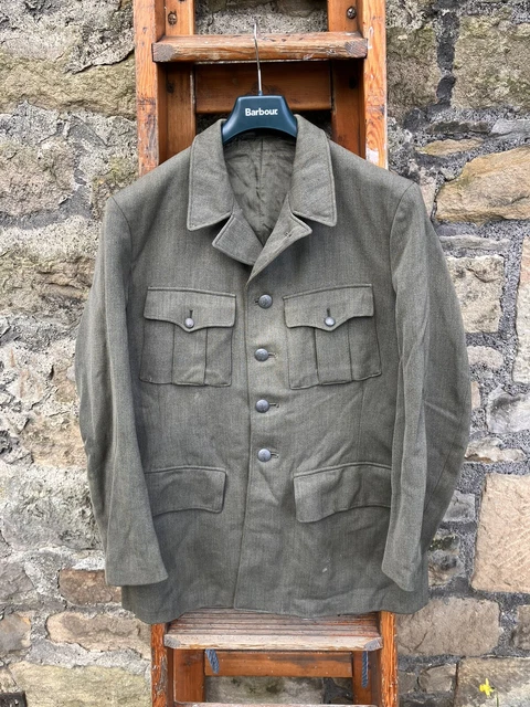 GENUINE VINTAGE 1940S WW2 Swedish Navy/Submariner Military Jacket Grey ...