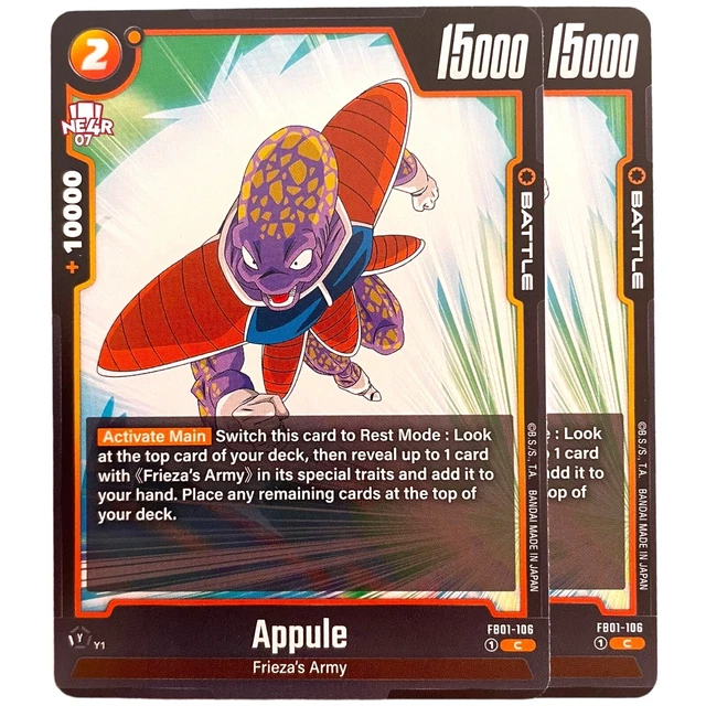 DRAGON BALL FUSION world awakened pulse ENG common fb01-106 Appule x2 ...