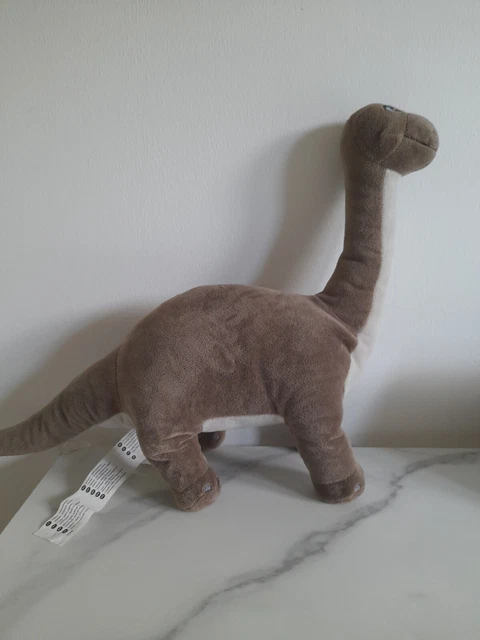 IKEA BRACHIOSAURUS JATTELIK Grey Dinosaur World 55cm Brontosaurus Soft ...