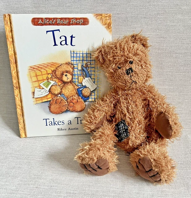RUSS ALICE'S BEAR Shop Tat Teddy & Matching Book Set Takes a Trip 10 ...