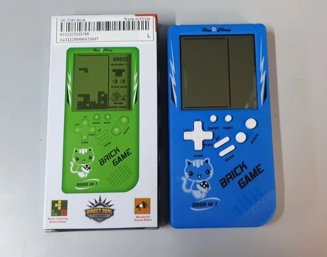 BRICK GAME 9999 EN 1 BLEU Console de jeu puzzle classique portable ...