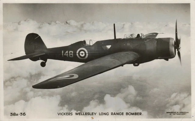WW2 AIRCRAFT POSTCARD Propaganda Vickers Wellesley Range Bomber 1940 ...