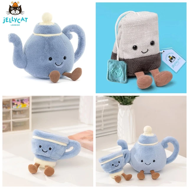 BNWT AMUSEABLES SEB Teacup & Vicky Teapot Set ,Rare Plush Collectible ...