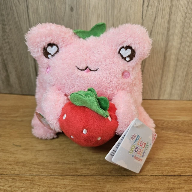 PLUSH GOALS CUDDLE Barn Frog Plush Soft Toy Pink Strawberry Scented ...