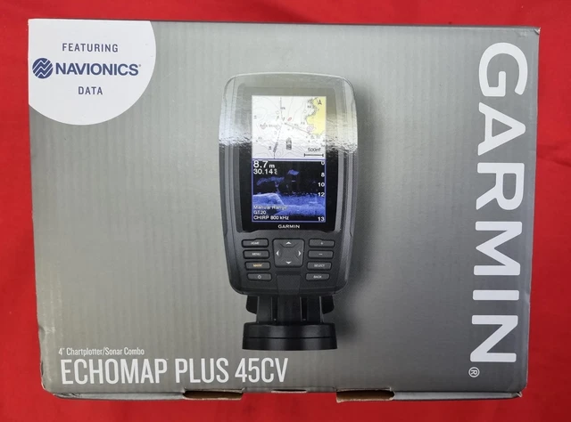 GARMIN ECHOMAP Plus 45cv-4" GPS Chartplotter/Sonar Combo Blue Chart ...