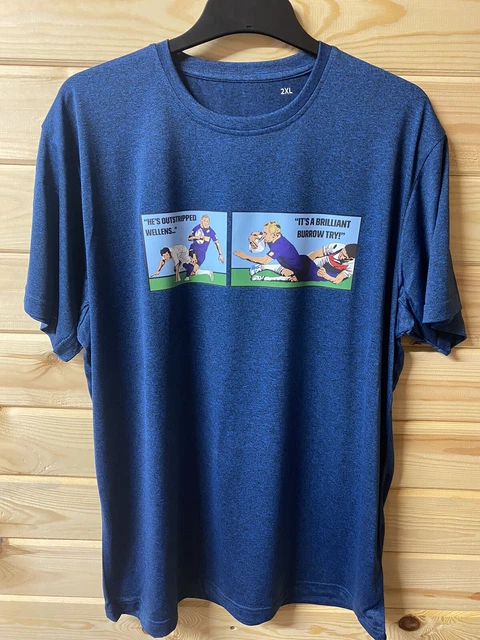 ROB BURROW LEEDS Rugby League Shirt Tech T Shirt 2XL 48” £14.99 ...