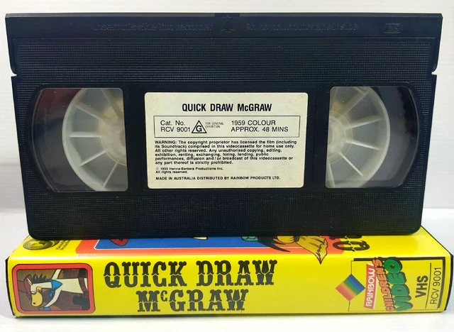 QUICK DRAW MCGRAW Hanna Barbera Vintage Pre-Owned PAL VHS Video Tape ...