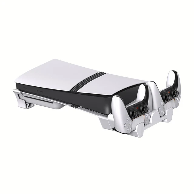 FOR PS5 PRO and For PS5 Slim Dual Controller Charging Dock White ...