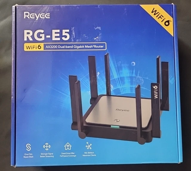 BRAND NEW! BNIB Reyee RG-E5 WiFi 6 AX3200 Dual-Band Gigabit Mesh Router ...