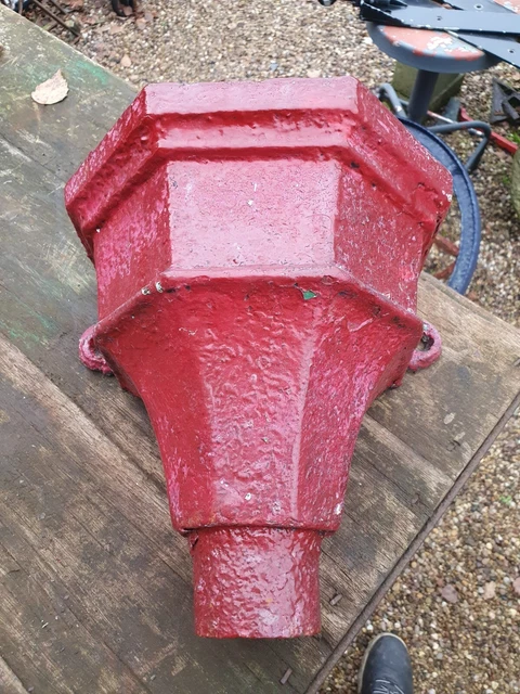 VICTORIAN CAST IRON Rain Hopper Gutter Garden Wall Planter Herbs £30.00 ...