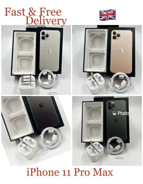 GENUINE APPLE IPHONE 11 Pro MAX Empty Box only with Fast Adapter/Plug ...