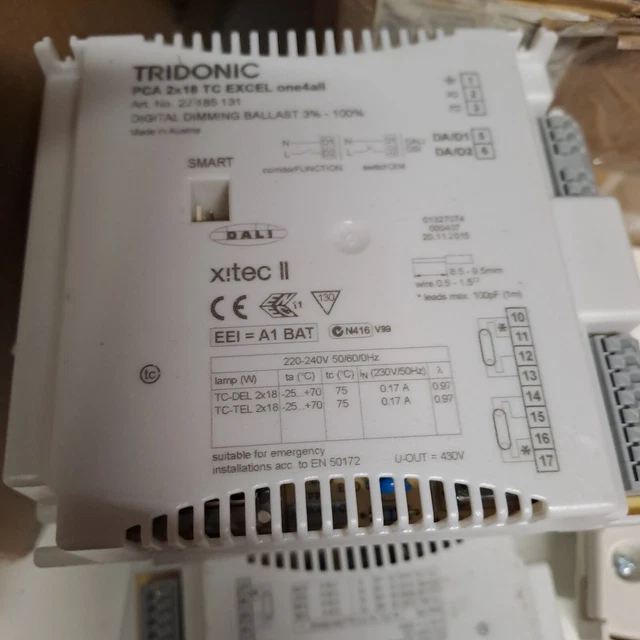 TRIDONIC DIMMABLE SMART Fluorescent Ballast PCA 1x28 TC DD 1x28w DALI ...