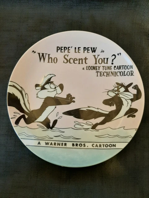 WARNER BROS. PEPE LE PEW Who Scent You? PLATE Looney Tune Cartoon NEW ...