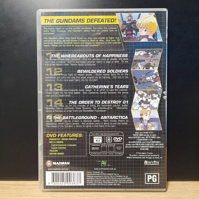 MOBILE SUIT GUNDAM Wing DVD Bundle Operation 3, 5, 10 Rated PG PAL ...