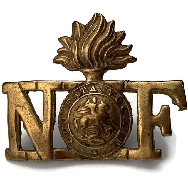 WW1 NORTHUMBERLAND FUSILIERS Regiment (Royal) Shoulder Title Badge £16. ...