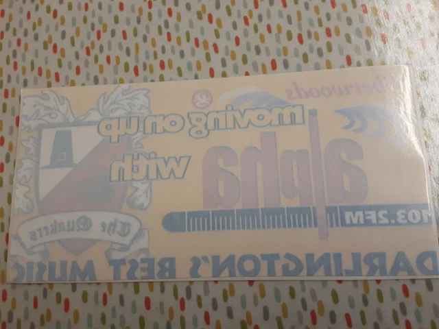 ALPHA RADIO 2000S DARLINGTON FC Quackers football Club CAR STICKER ...