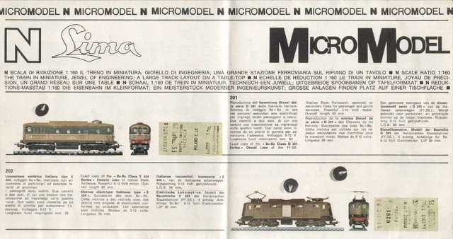 CATALOGO LIMA MICROMODEL N 1967-68 Folder IT F D E NL aa EUR 15,00 ...