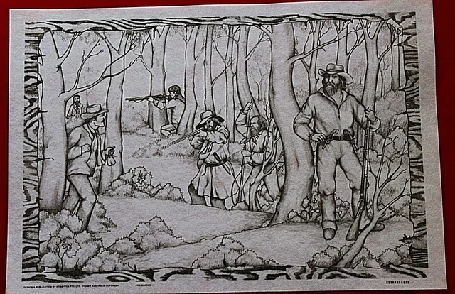 VINTAGE (1980'S) HOBBYTEX "Bushranging" Pre-shaded Picture With ...
