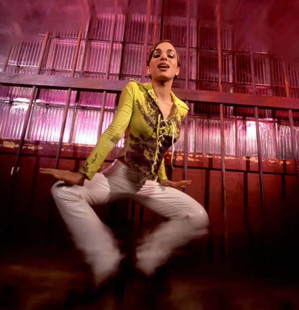 SINGER SONGWRITER POET visual artist and dancer Vanessa Daou poses Old ...