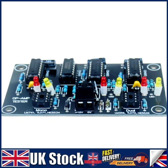 SINGLE OP AMP Dual Op Amp DC 12V 100mA OP AMP Tester TL071 TL072 TL081 ...
