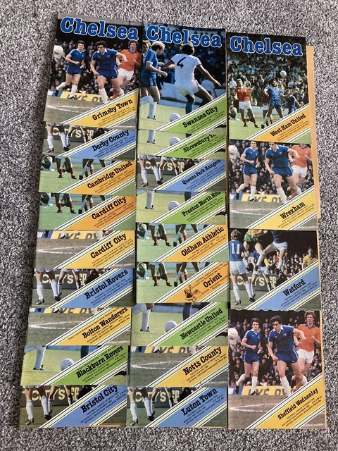 COMPLETE SEASON OF 22 Chelsea Home Programmes 1980-81 Season. £11.12 ...