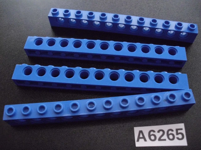 LEGO GENUINE BLUE 12X1 Lego Brick Bars With Holes 4 Pieces (A6265)(5) £ ...