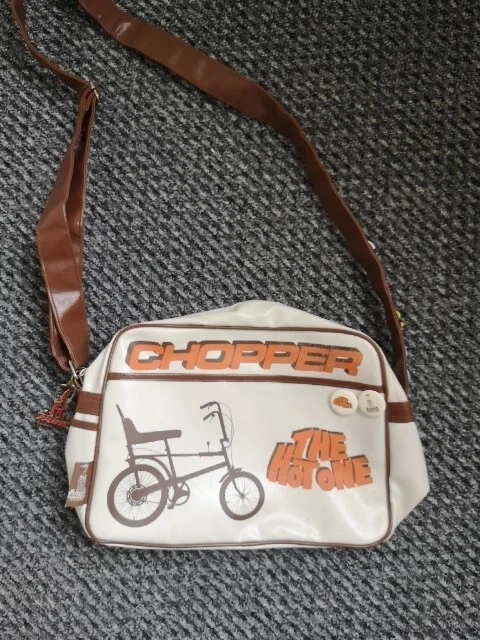 RALEIGH CHOPPER VINTAGE/RARE BICYCLES LEATHER SHOULDER MESSENGER BAG ...
