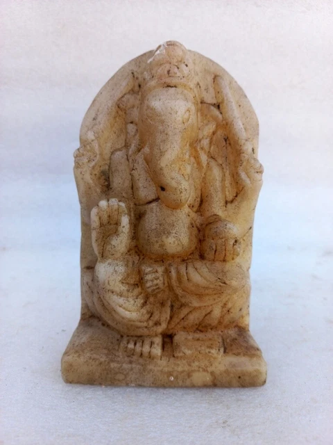 ANCIEN RARE MAIN Sculpté Blanc Marbre Worshiped Dieu Hindou Ganesha Statue EUR 208,61 - PicClick FR