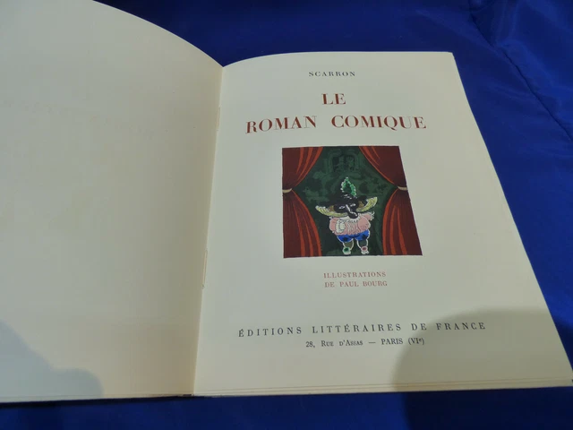 LE ROMAN COMIQUE. SCARRON. Circa 1930. ILLUSTR PAUL BOURG. N° 965. REF 5967 EUR 75,00 - PicClick IT
