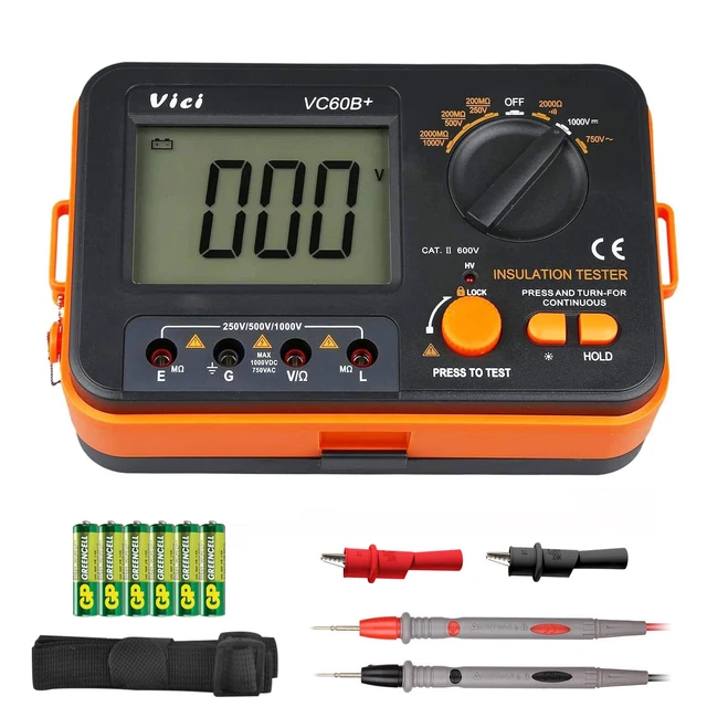 PROFI MEGOHMMETER DIGITAL Insulation Resistance Tester 250V-1000V ...