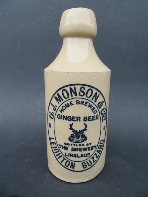 ANTIQUE GINGER BEER Bottle G.j.monson The Brewery Linslade Leighton ...
