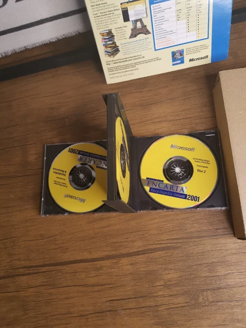 MICROSOFT INCARTA ENCYCLOPEDIA Deluxe 2001 CD-ROM PC 3 Disc Set EUR 13 ...