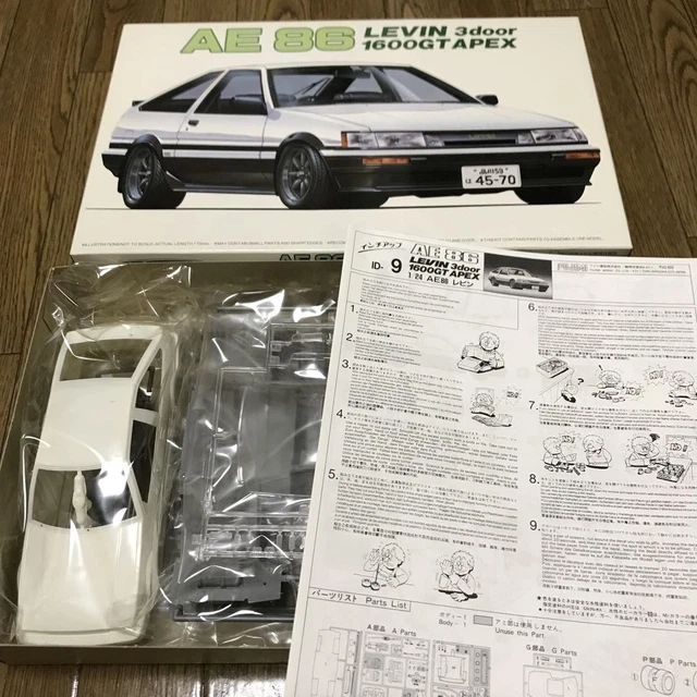 FUJIMI AE86 LEVIN 1600GT APEX Plastik Modellbausatz Maßstab 124 ...