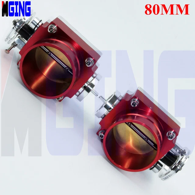 UNIVERSAL 80MM 3.15& Throttle Body Intake Manifold Billet High Flow Aluminum 2Pc $176.00 ...