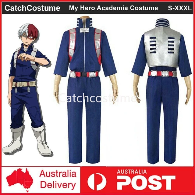 ANIME MY HERO Academia Shoto Todoroki Cosplay Costume Battle Suit Full ...