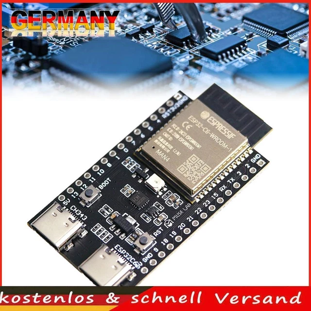 Esp32 C6 Minimum System Board Dual Type C Esp32 C6 Wroom 1 Risc V 512kb